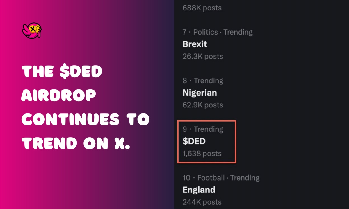 DED Trends on Twitter After Memecoin Snapshot Announcement - "The Defiant"